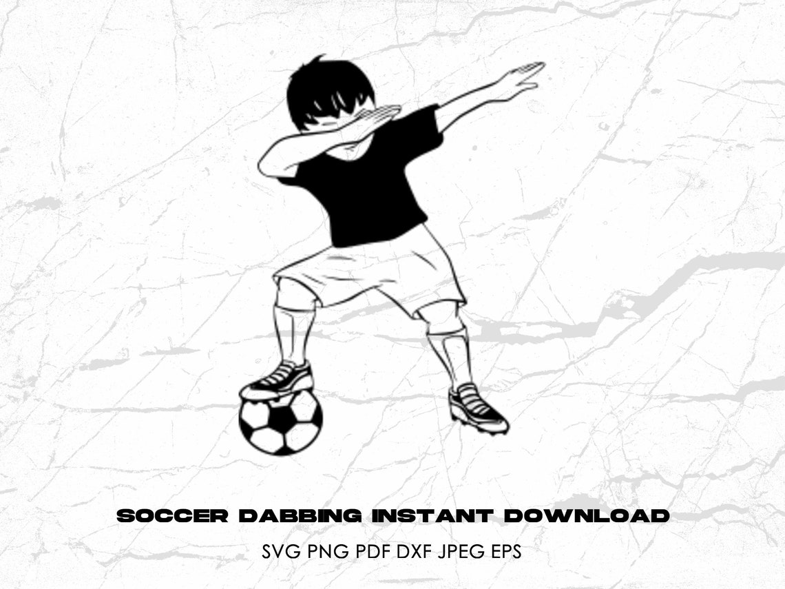 Soccer Dabbing Svg File- Soccer Boy Dabbing - Digital Download ...