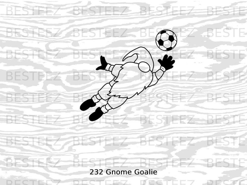 Gnome Goalie Svg File Soccer Goalkeeper Png Digital - Etsy