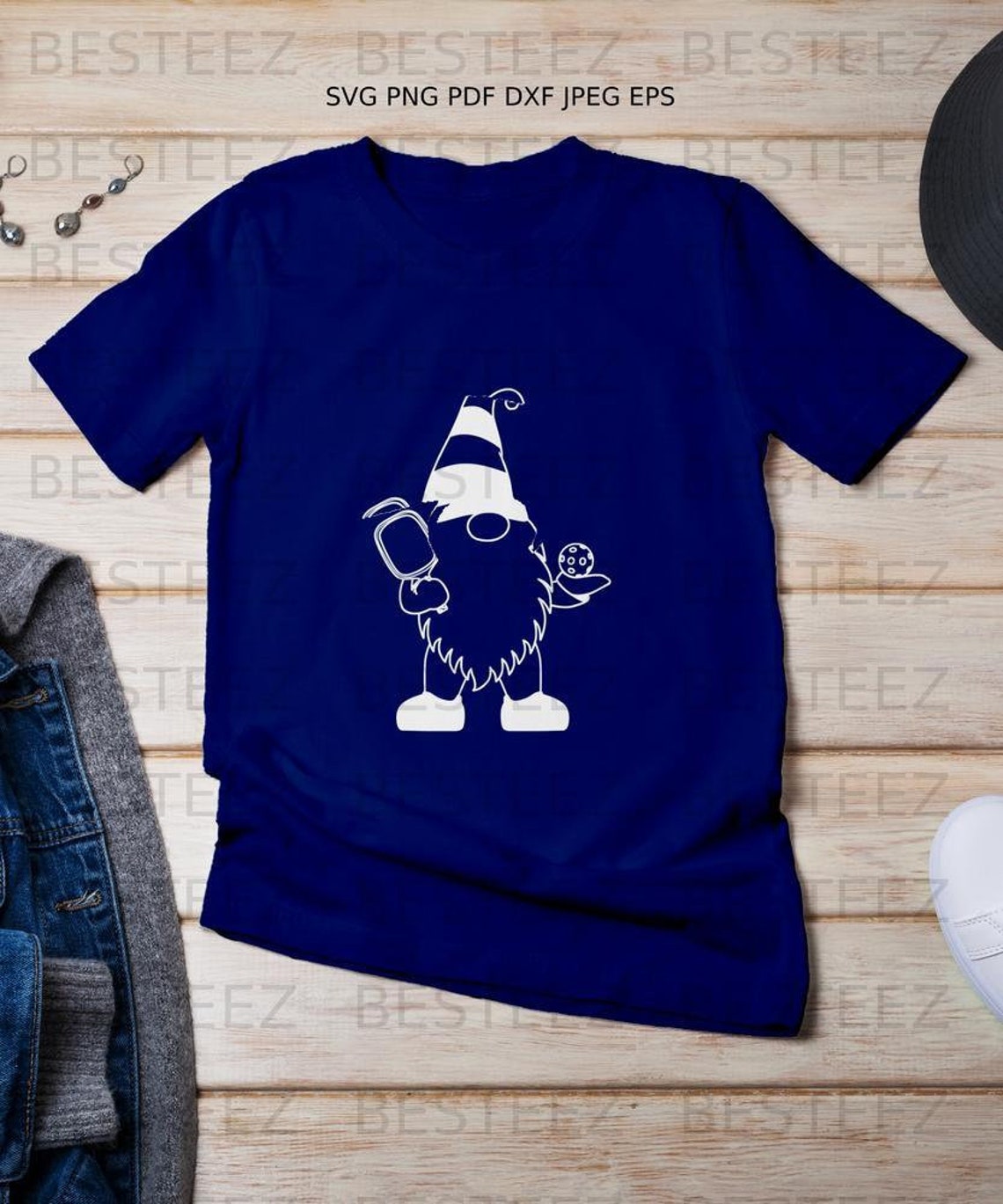 Gnome Pickle Ball Svg File- Christmas Gnomies Png - Digital Download ...
