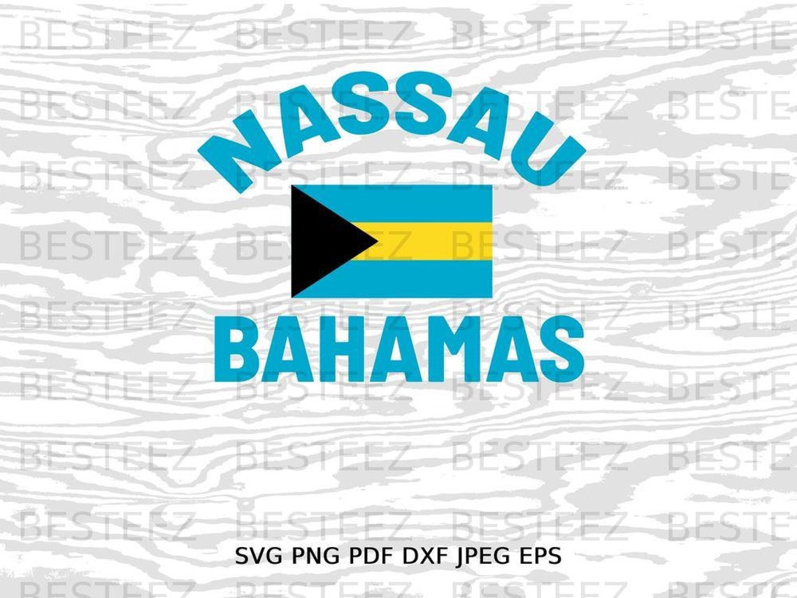 Nassau Bahamas Svg File Bahamian Flag Png Digital Download - Etsy