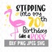 Stepping Into 70 - 70th Women Birthday - 70 & Fabulous Svg - Pink ...