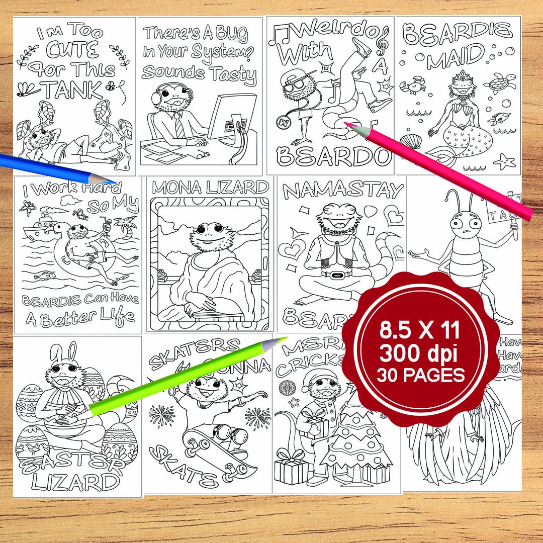 Bearded Dragon Coloring Pages for All Ages - Printable Coloring ...