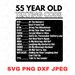 Hilarious 55th Birthday SVG, PNG, Dxf - Funny 55 Year Old - Etsy