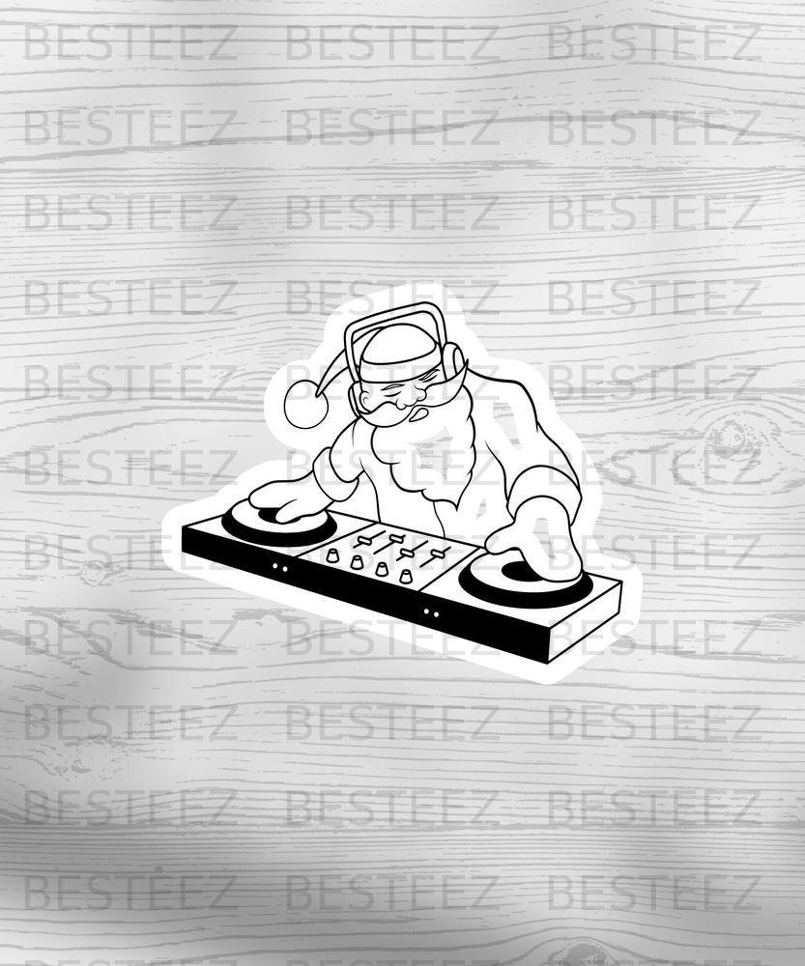 Santa Claus DJ Svg File Christmas Png Digital Download - Etsy