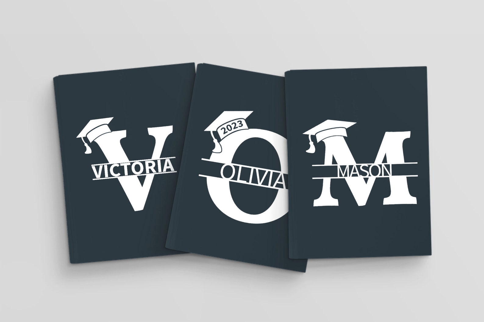 Monogram Letter Alphabet Graduate Font Digital Design Svg, Jpeg, Png ...