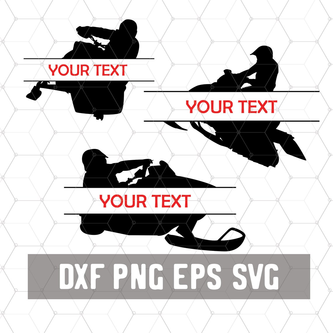 Snowmobile Monogram Split Svg - Snocross Svg - Snowmobile - Snowmobile ...
