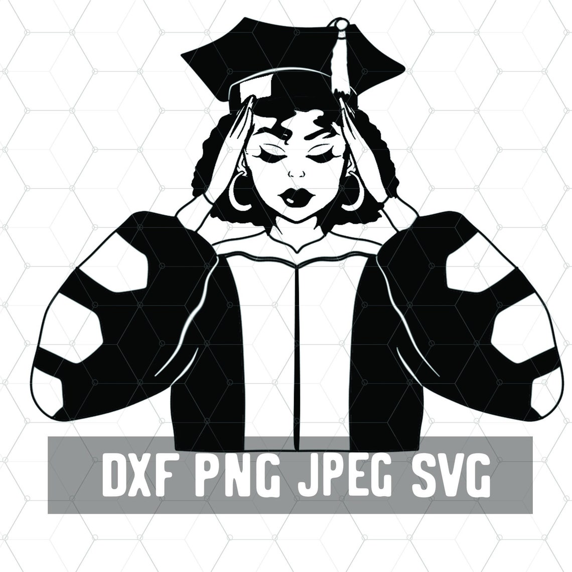 Melanin Black Graduate SVG - Educated Queen - Doctoral Tam - African ...