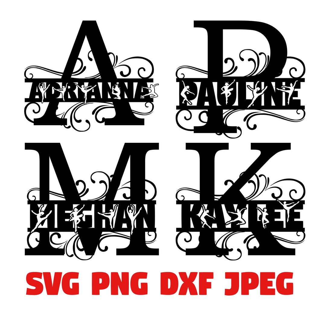 Custom Monogram Name Dance SVG - Jazz Ballet Cricut - Files Cricut ...