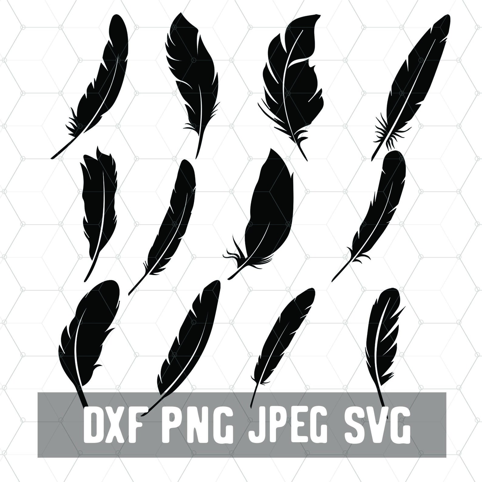 Feather Bundle Svg Bird Feather Clipart Boho Feather SVG - Etsy