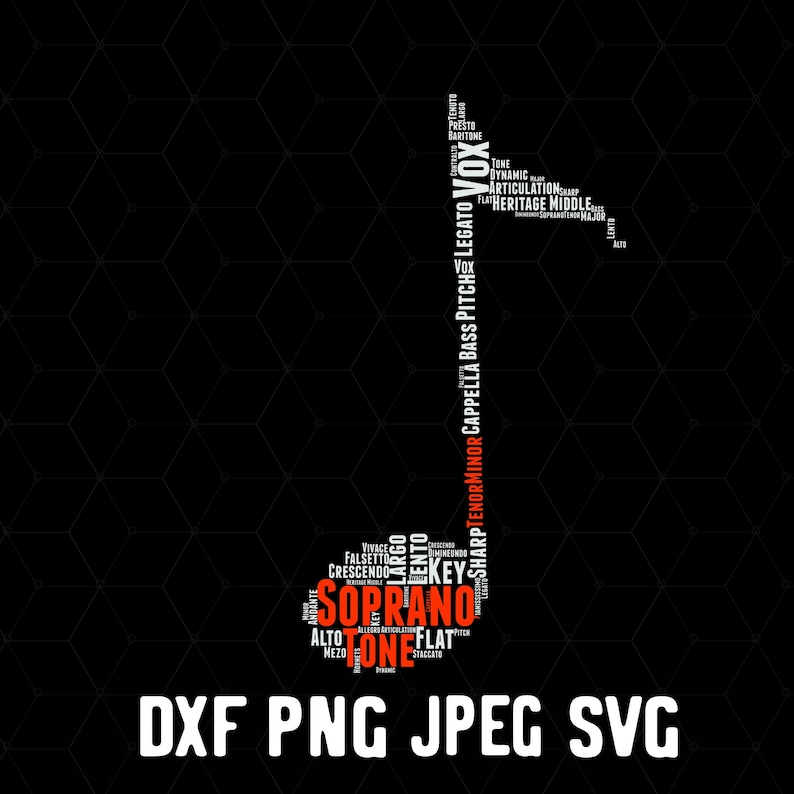 Musical Notes Svg Music Terms Musical Note Dxf Cricut - Etsy