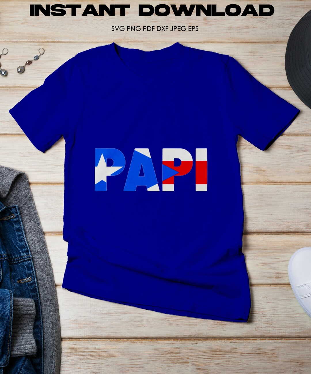 Papi Svg File- Puertor Rican Png - Digital Download - Boricua - Cut ...
