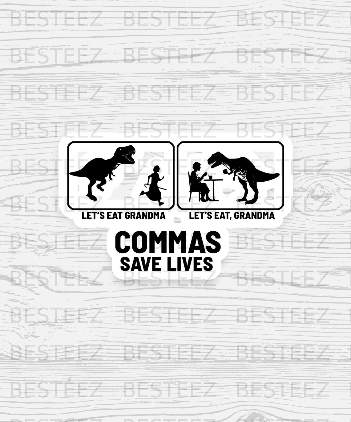 Let's Eat Grandma Commas Saves Lives Svg File- Grammar Png - Digital ...