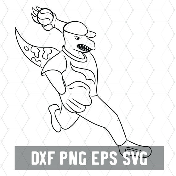 Dino Baseball SVG T-rex Svg Dinosaur Softball Digital | Etsy