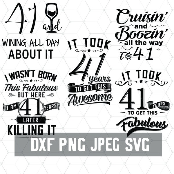 Funny 41st Svg - Etsy
