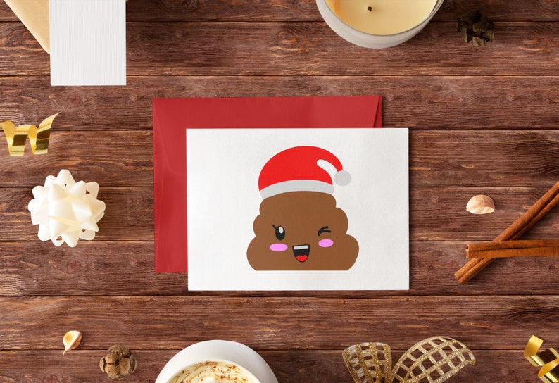 Poop Emoji SVG Santa Claus Poop Download merry Christmas SVG - Etsy