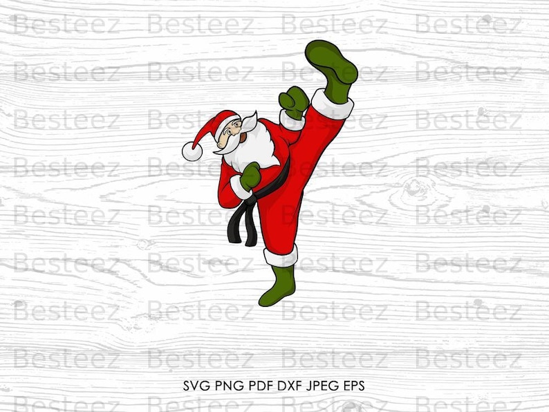 Santa-karate PNG File Sublimation Digital Download - Etsy