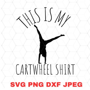 Funny Cartwheel SVG, PNG, Dxf Playful Gymnastics Digital Design Instant ...