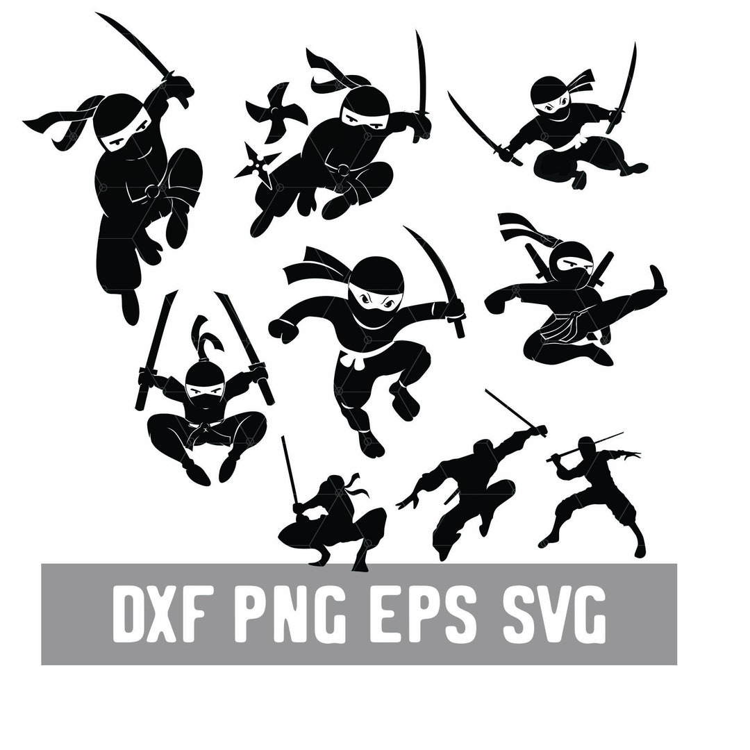 Ninja Poses SVG - Ninja Fighter Svg - Martial Arts - Digital Download ...