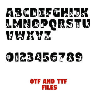 Ninja Fonts OTF and TTF Alphabet Fonts Numbers Martial Arts Download ...