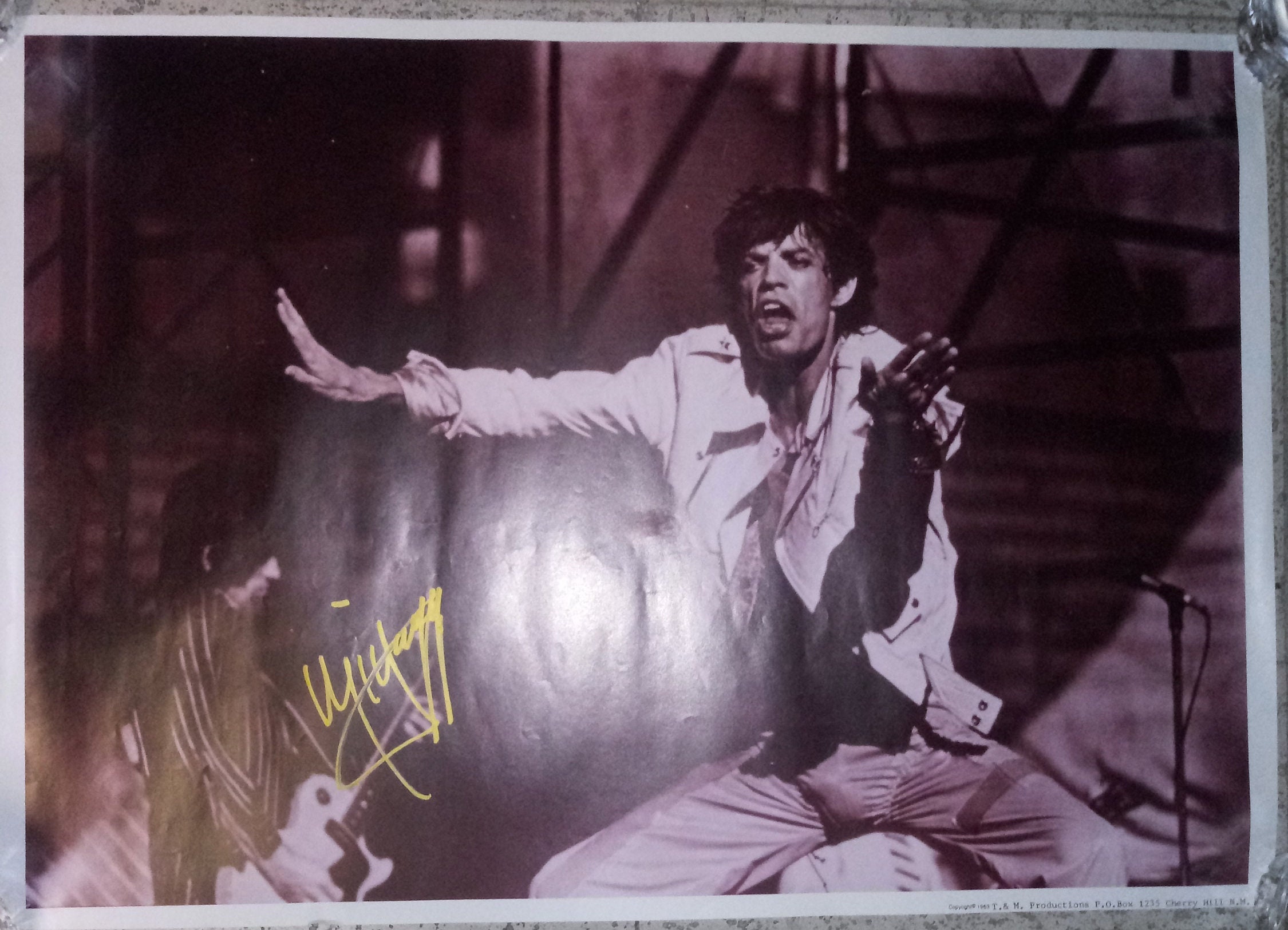 Mick Jagger rare Poster 23 15 Signed Autograph by Mick Jagger - Etsy