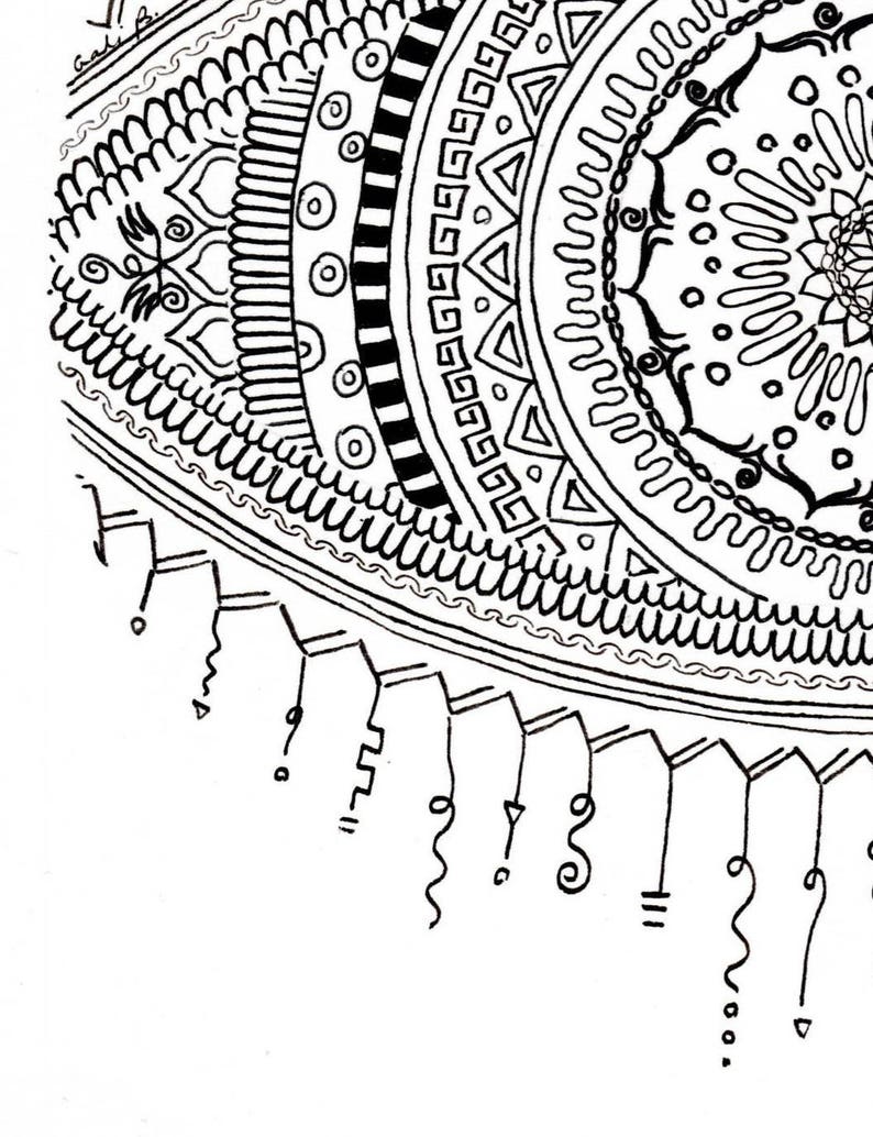 A relaxing printable The Third Eye coloring mandala | Etsy