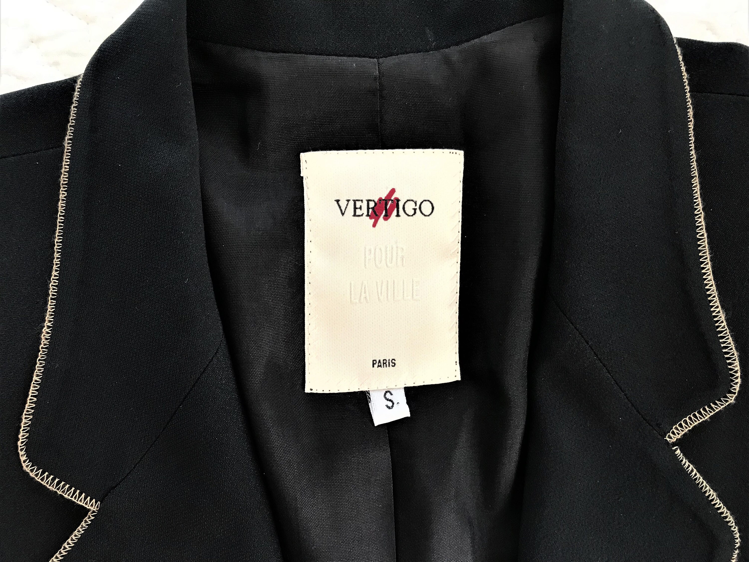 Vertigo ladies jacket and vest, Vertigo Paris Designer clothing, 1980s ...