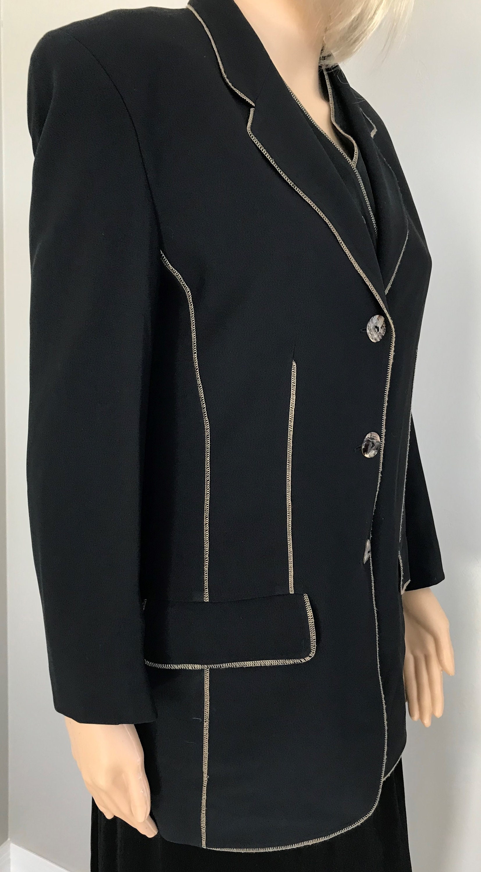 Vertigo ladies jacket and vest, Vertigo Paris Designer clothing, 1980s ...