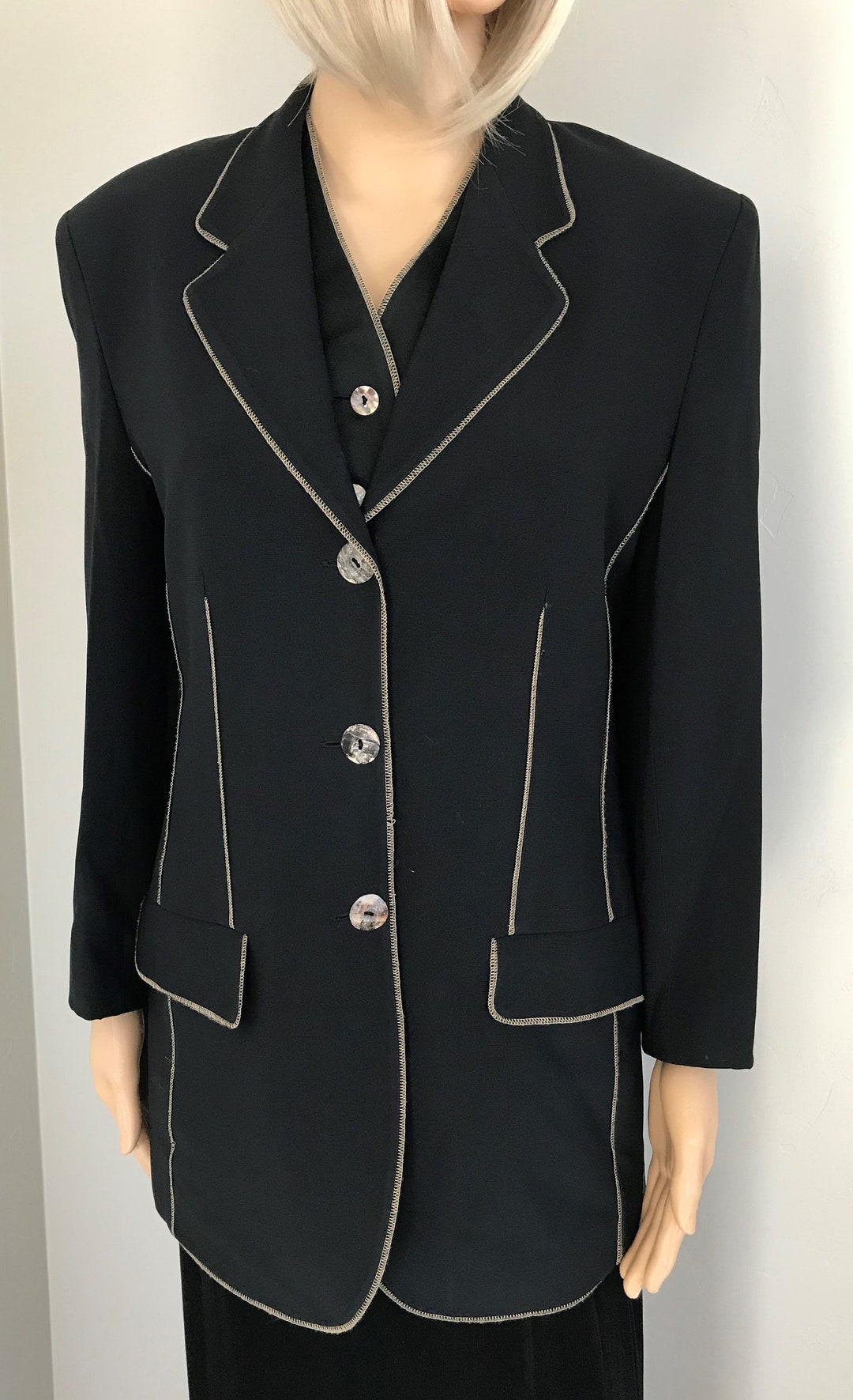 Vertigo ladies jacket and vest, Vertigo Paris Designer clothing, 1980s ...