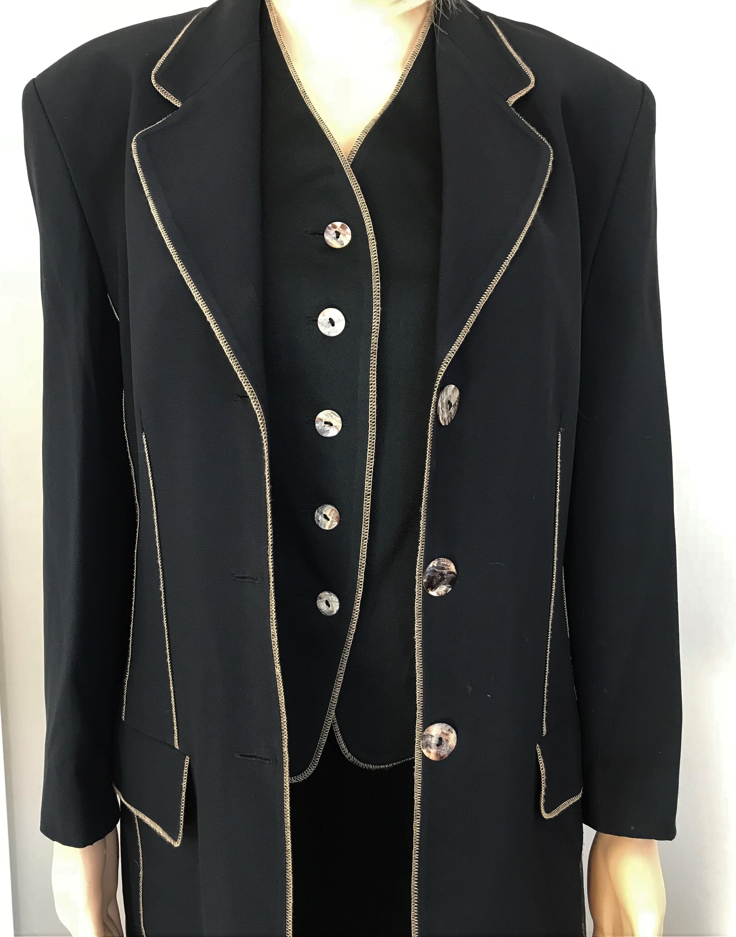 Vertigo ladies jacket and vest, Vertigo Paris Designer clothing, 1980s ...