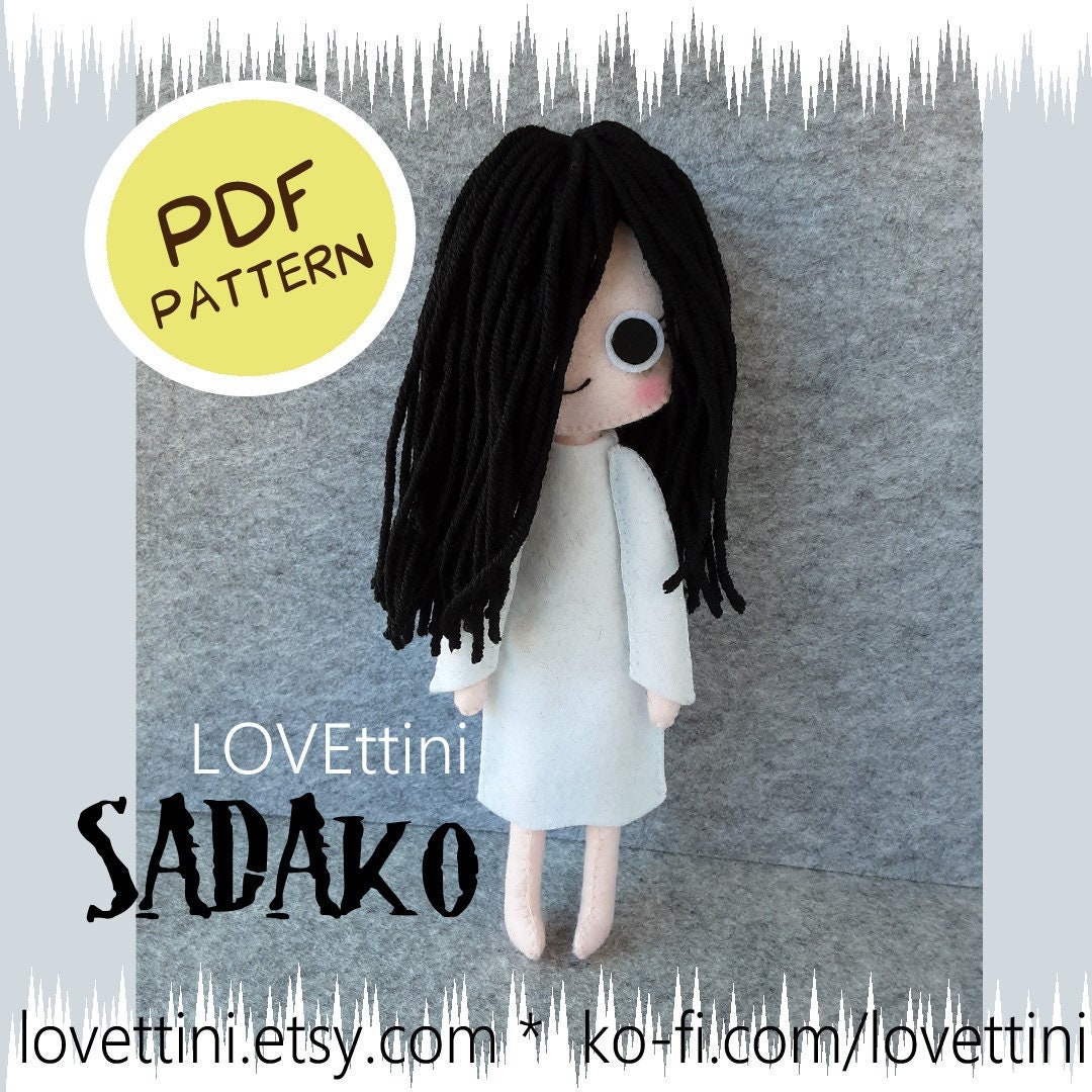 PDF Pattern Diy - Sadako the Ring - Plush/doll Felt Tutorial Handmade ...