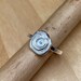 Contemporary Circle Flower Ring, Organic Shape Solid Sterling Silver ...