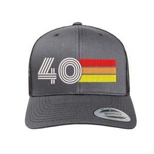 40 Birthday Cap, Hat for 40th Birthday, Embroidered Birthday Gift for ...