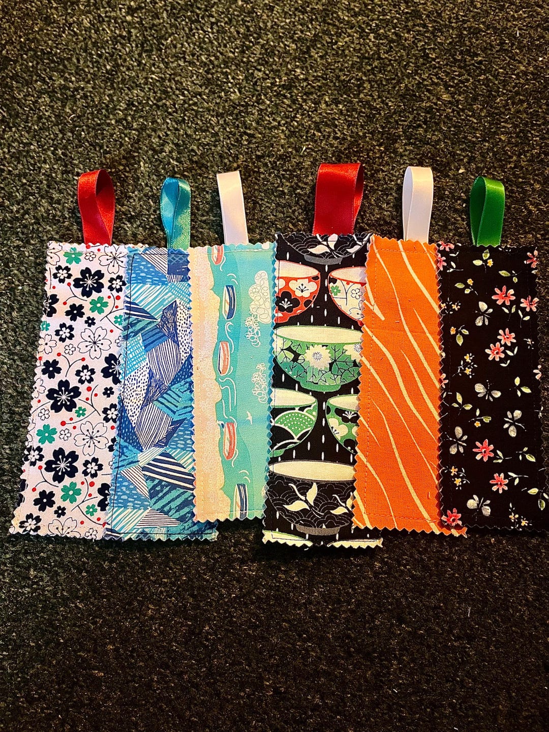 Handmade Fabric Bookmarks With Ribbon | Scalloped Edge | Booklovers ...