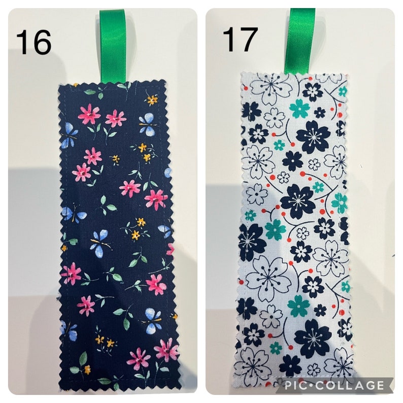 Handmade Fabric Bookmarks With Ribbon | Scalloped Edge | Booklovers ...