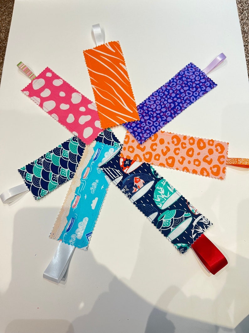 Handmade Fabric Bookmarks With Ribbon | Scalloped Edge | Booklovers ...