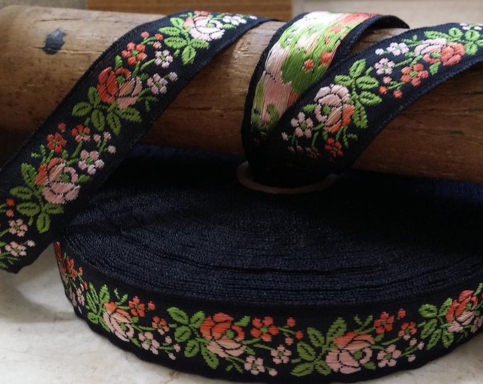 3/4 Vintage Muted Butter Yellow French Jacquard Ribbon Trim With ...