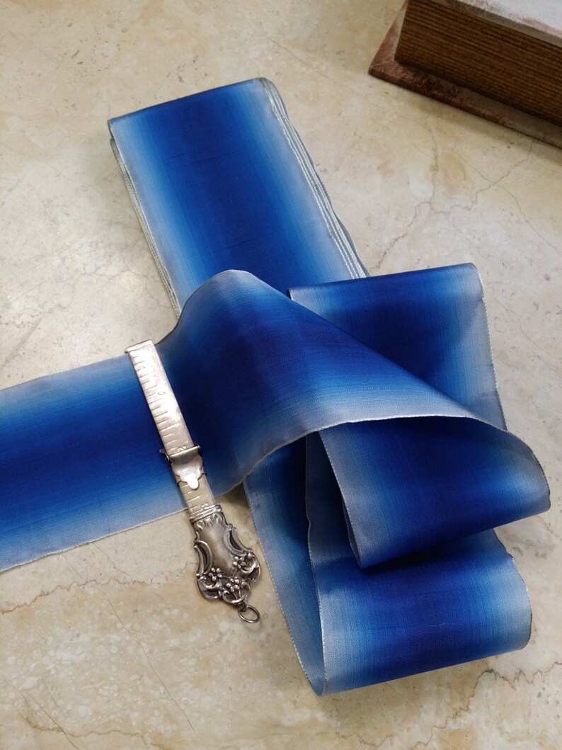 2.875 RARE Vintage French Wired Ombre Ribbon Trim RAYON Blue - Etsy