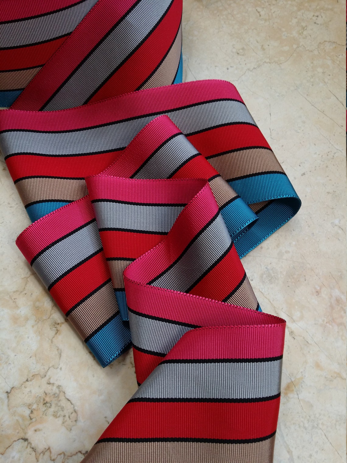 3 Straight Edge Stunning Vintage Stripe Millinery Ribbon - Etsy