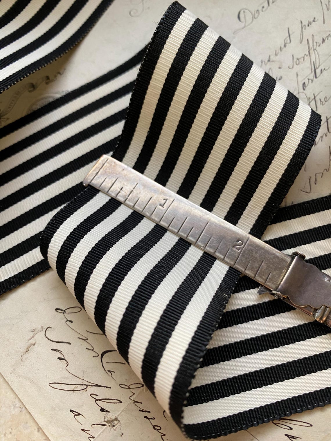 2.125" Vintage Stripe Millinery Straight Edge Grosgrain Weave Ribbon ...