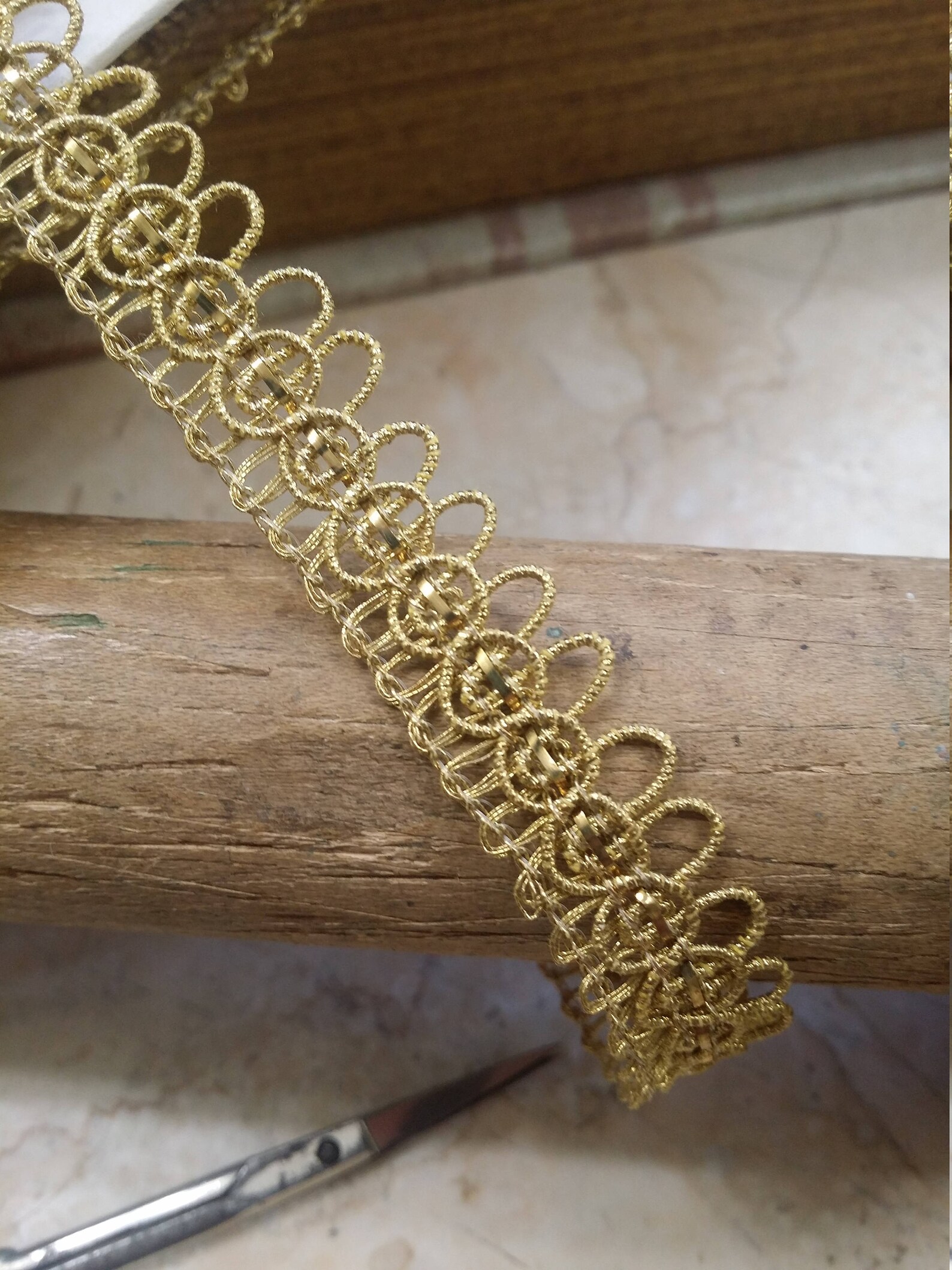 SALE : 1/2 METAL Vintage Gold Trim Scallop Loop Fringe - Etsy