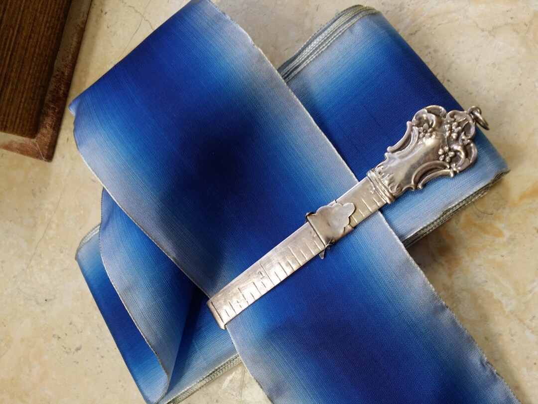 2.875 RARE Vintage French Wired Ombre Ribbon Trim, RAYON, Blue ...