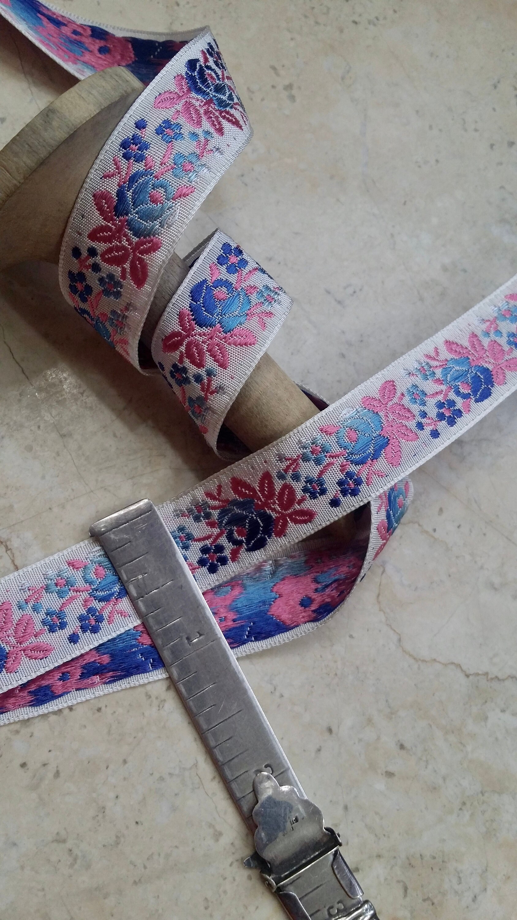 3/4 Vintage French Jacquard Woven Ribbon Trim With | Etsy