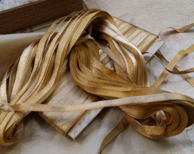 1/2" Vintage Metallic Gold Trim Passementerie Braid Gimp Doll Lampshade ...