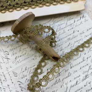 1/2 Vintage Metallic Gold Trim Passementerie Braid Gimp Doll Lampshade ...