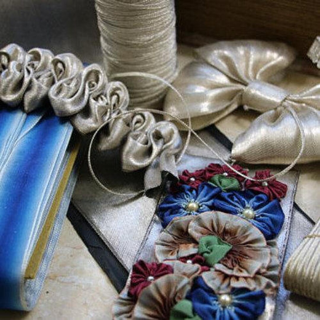 RESERVED: 3/8 METAL French Gimp Braid Trim Heavenly Blue Skies, Gold ...