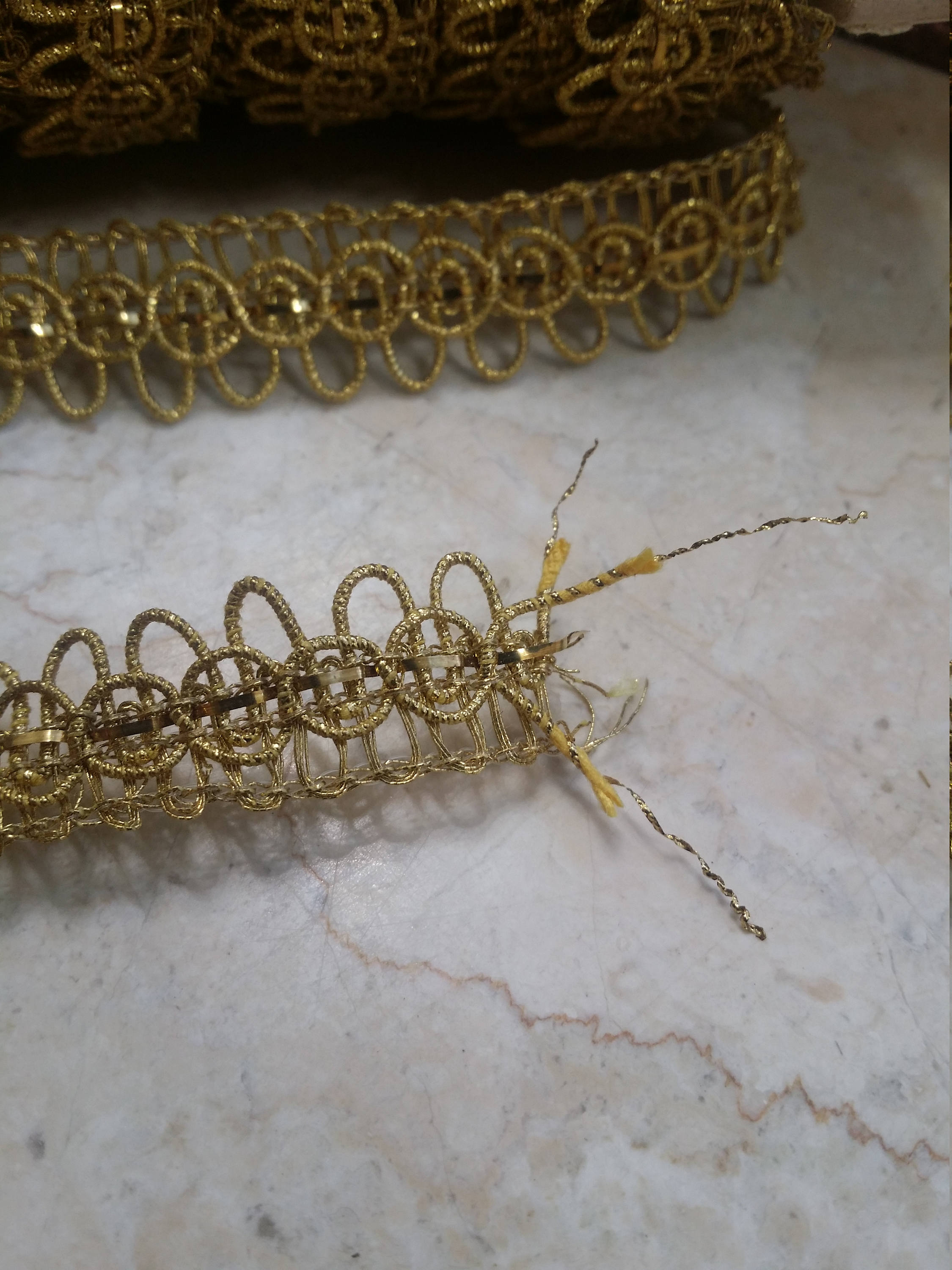 SALE : 1/2 METAL Vintage Gold Trim Scallop Loop Fringe | Etsy