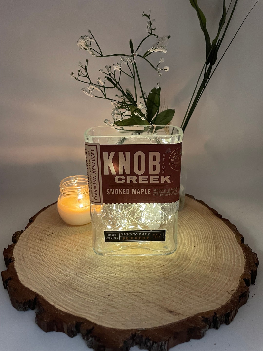 Knob Creek Candle Liquor Bottle Candle Unique Vase Whiskey Lover Gift ...