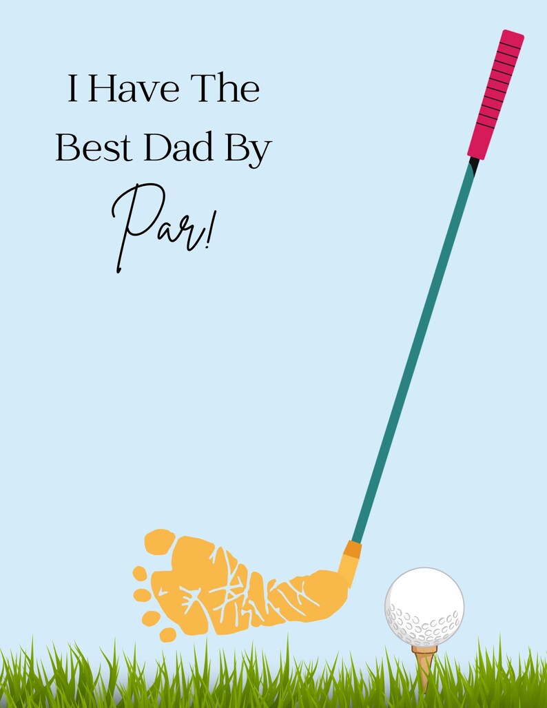 Golf Footprint Craft Printable – DIY Father's Day Gift (digital ...