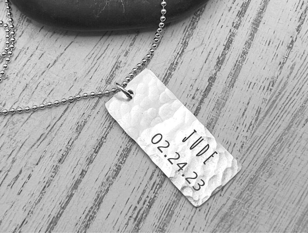 Personalized Name or Date Tag, Add on Tag, Custom Sterling Silver Tag ...