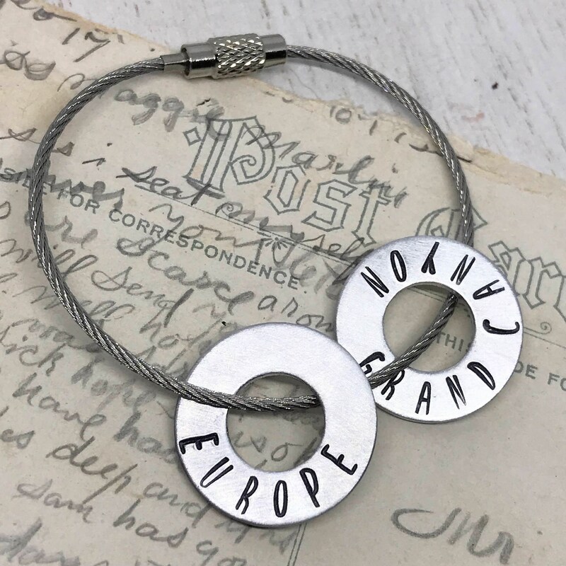 Travel Token Keychain - Etsy